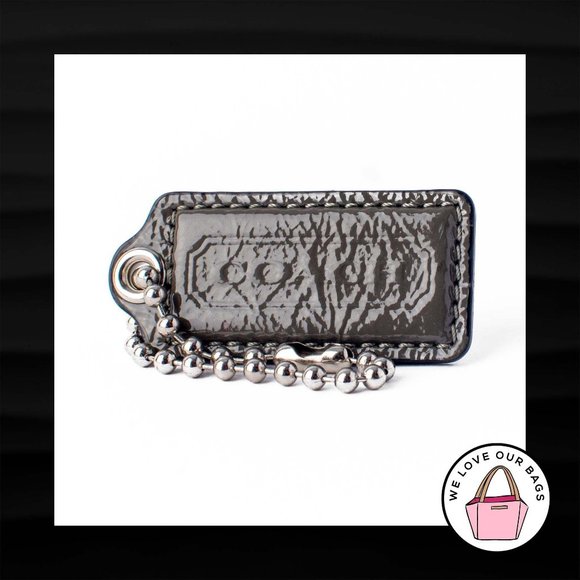 Coach | Accessories | 225 Medium Coach Gray Patent Leather Key Fob Bag ...